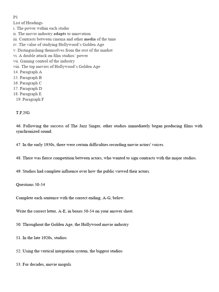 Writing | PDF | Cinema Of The United States | Birds