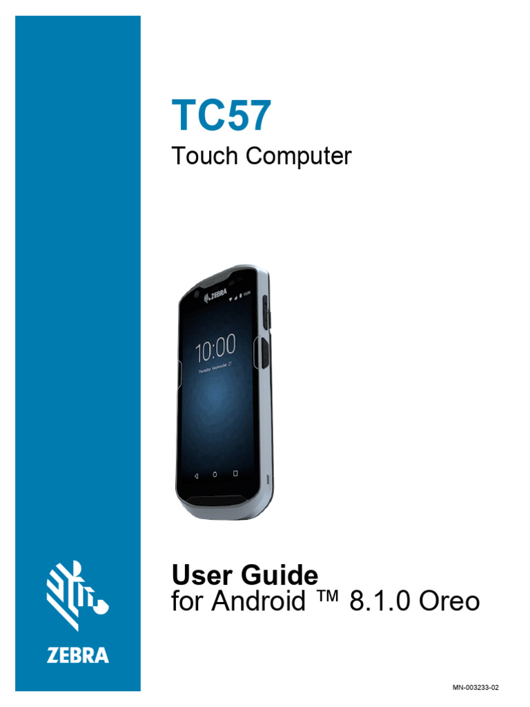 Zebra Tc57 User Guide | PDF | Bluetooth | Battery Charger