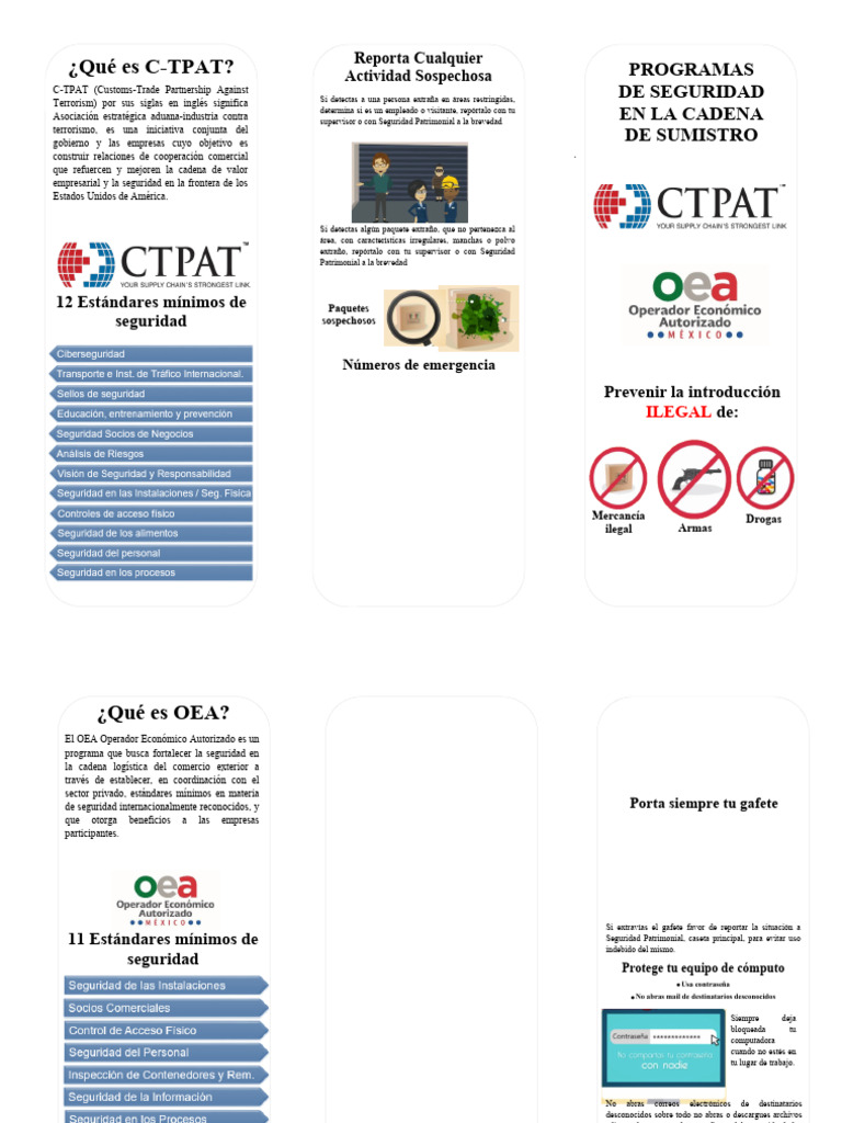 Guía sobre C-TPAT y OEA en Seguridad | PDF