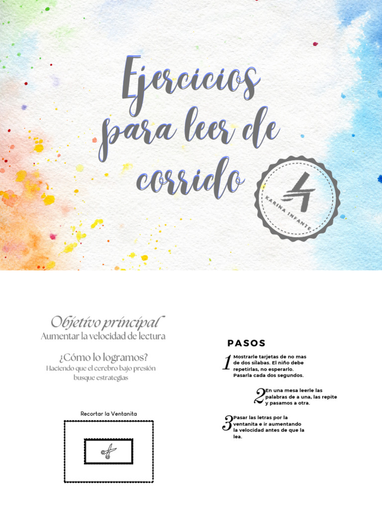 Ejercicios para Leer de Corrido | PDF