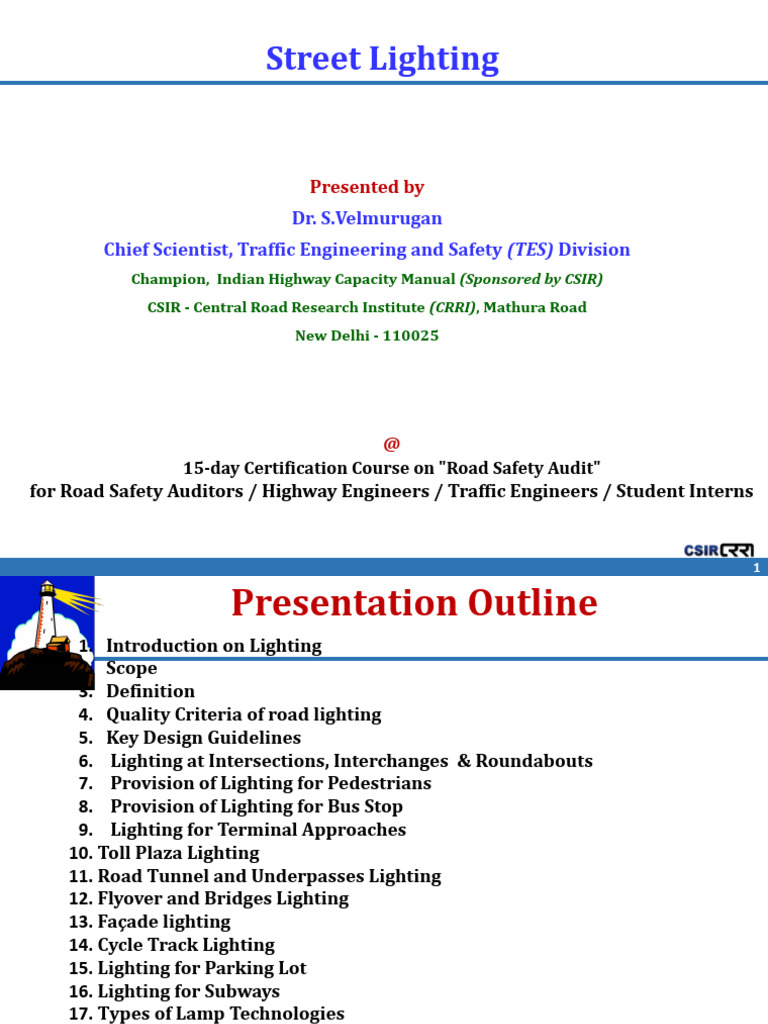 3.4 Street Lighting Presentation | PDF | Lighting | Street Light