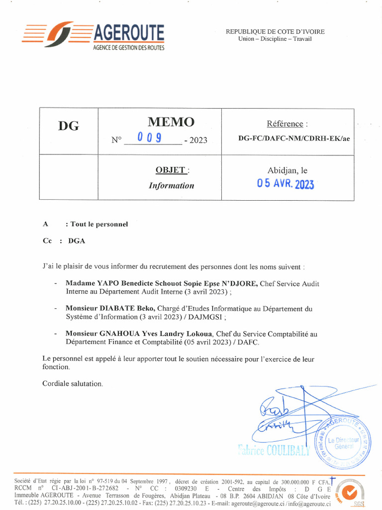 Mémo D'information | PDF