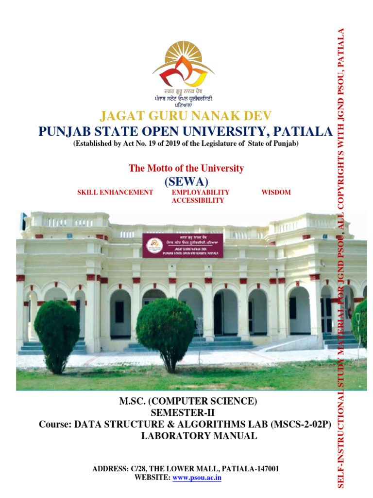 Study Material of Data Structure Lab | PDF | Computer Science | Software