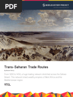Trans-Saharan Trade Routes Overview | PDF | Africa