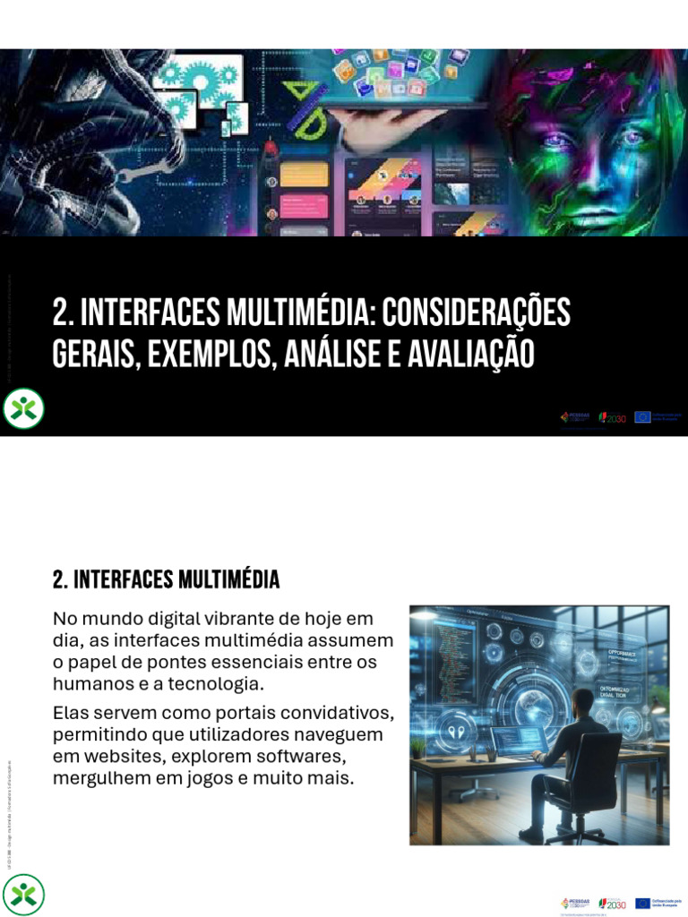 Interfaces Multimédia - Considerações Gerais, Exemplos, Análise e ...