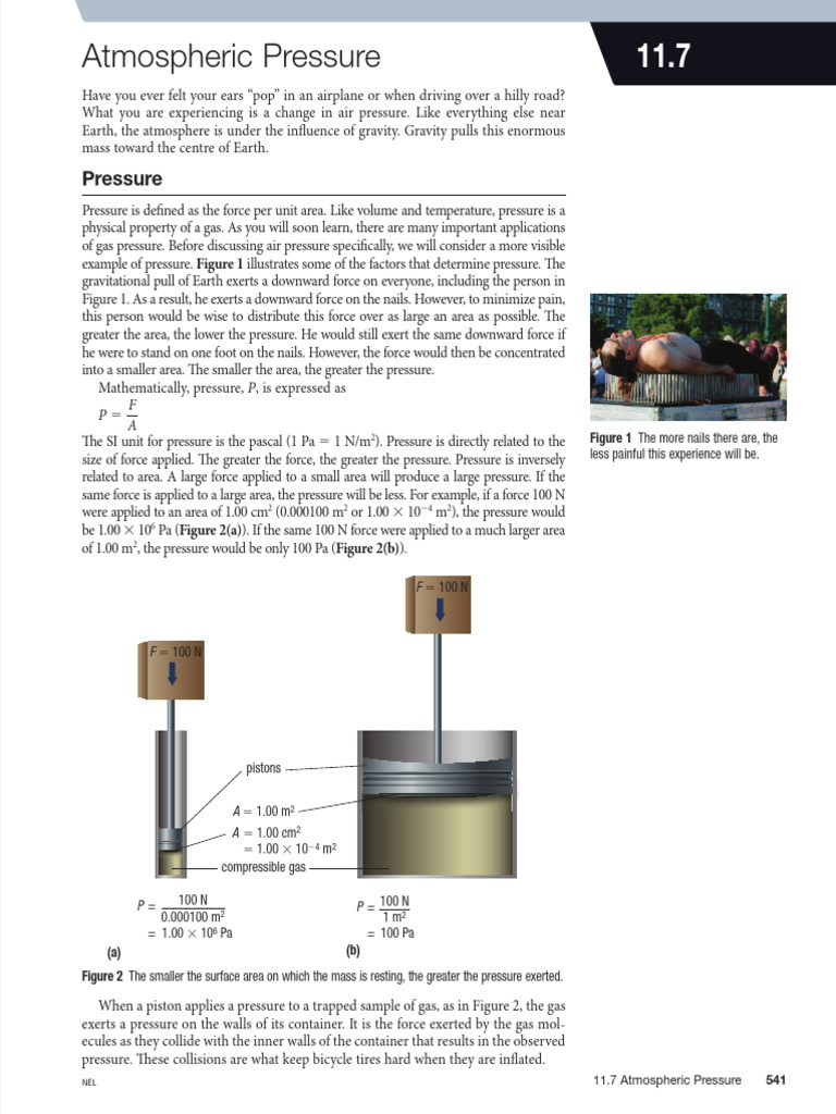 Sec 11.7 | PDF | Pressure | Pascal (Unit)