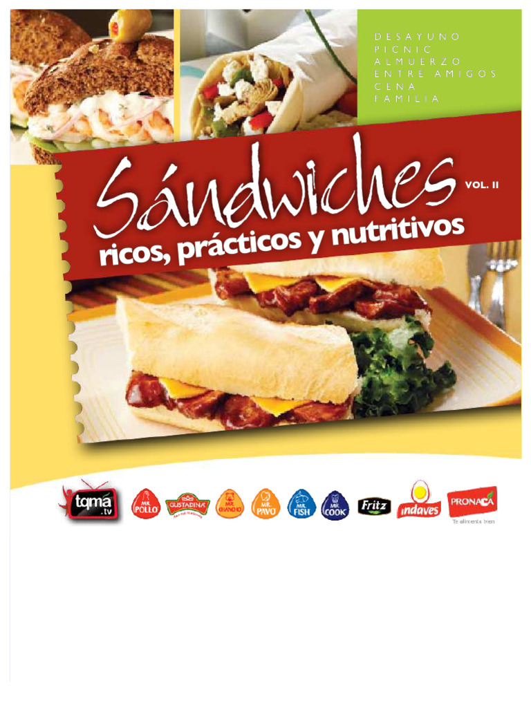 PDF El Libro de Sandwiches - Compress | PDF | Alimentos | Dieta