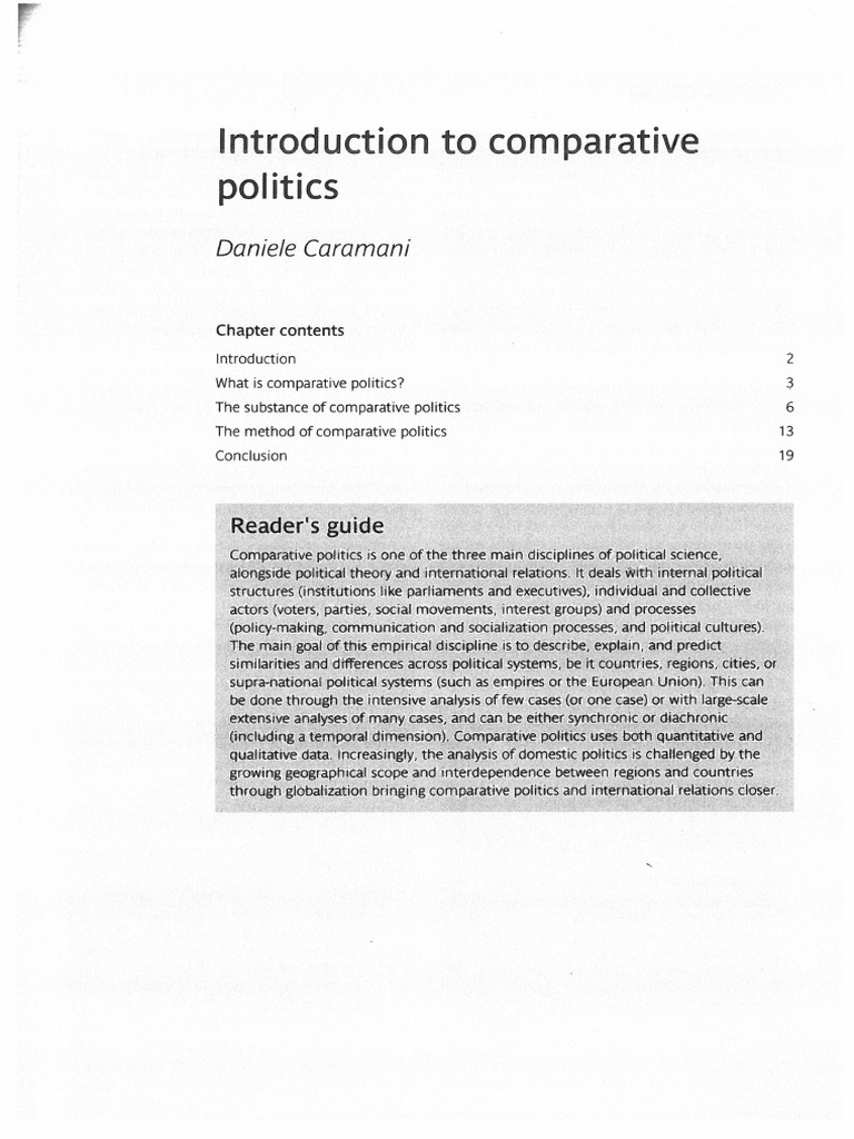 Caramani - Introduction To Comparative Politics | PDF