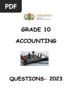 LP Accounting Grade 11 Project 2023 TERM 2 QP Only | PDF | Bad Debt ...