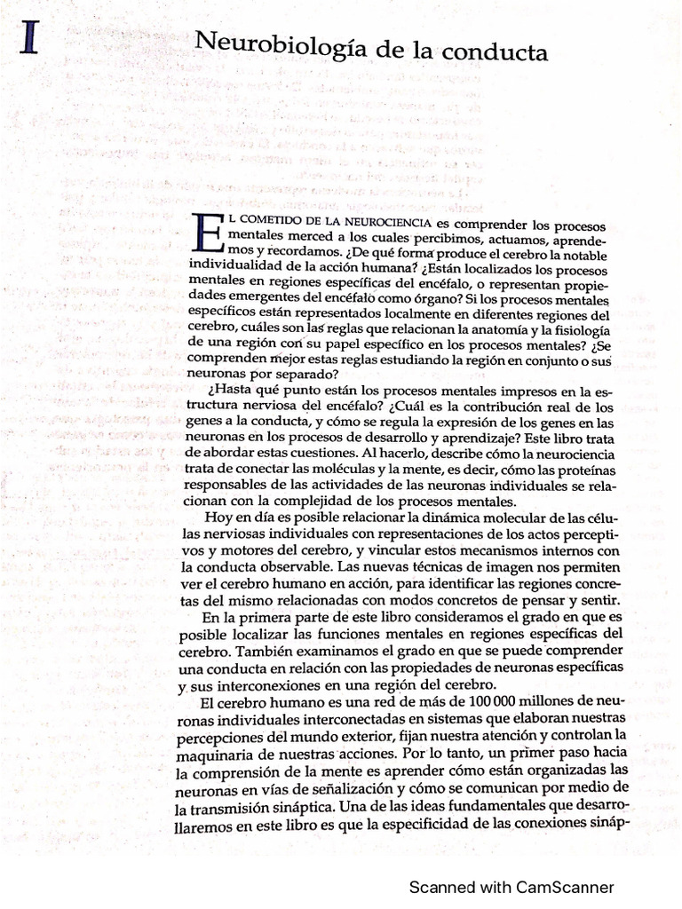 Cap Introductorio - Principios de Neurociencias - E Kandel | PDF