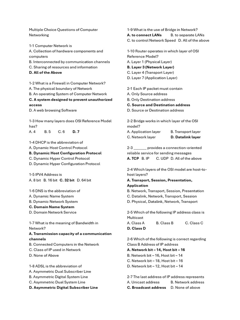 Computer Networking Pdf Computer Network Osi Model