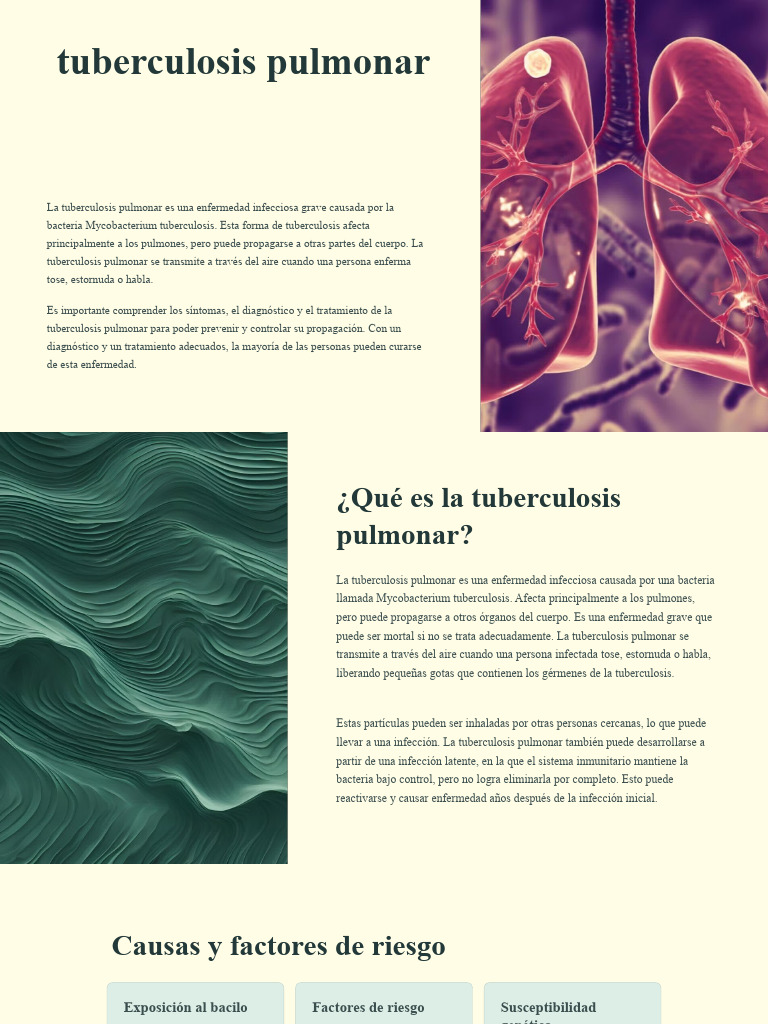 Tuberculosis Pulmonar | PDF | Tuberculosis | Infección