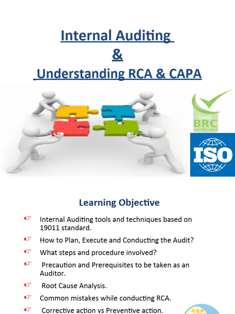 Training Internal Auditing & Understanding CAPA & RCA | PDF | Audit ...