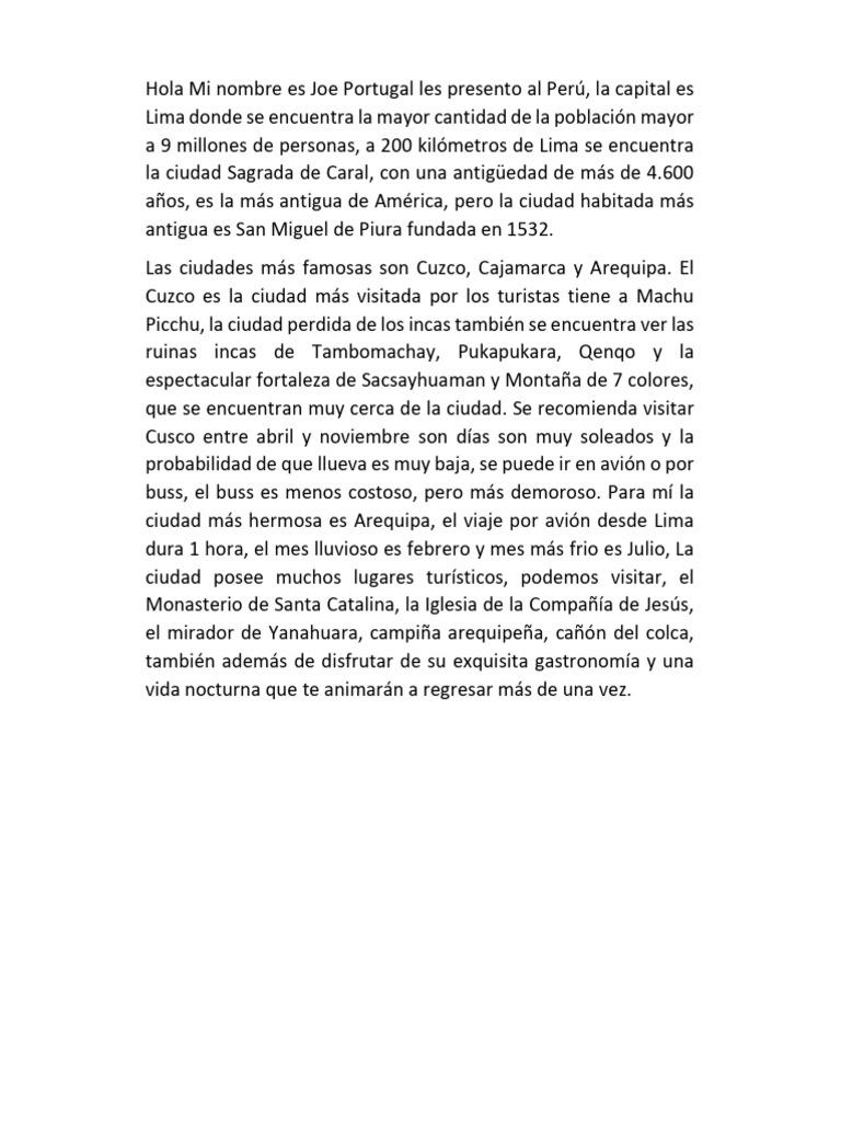 Ingles Peru | PDF | Ciencias sociales