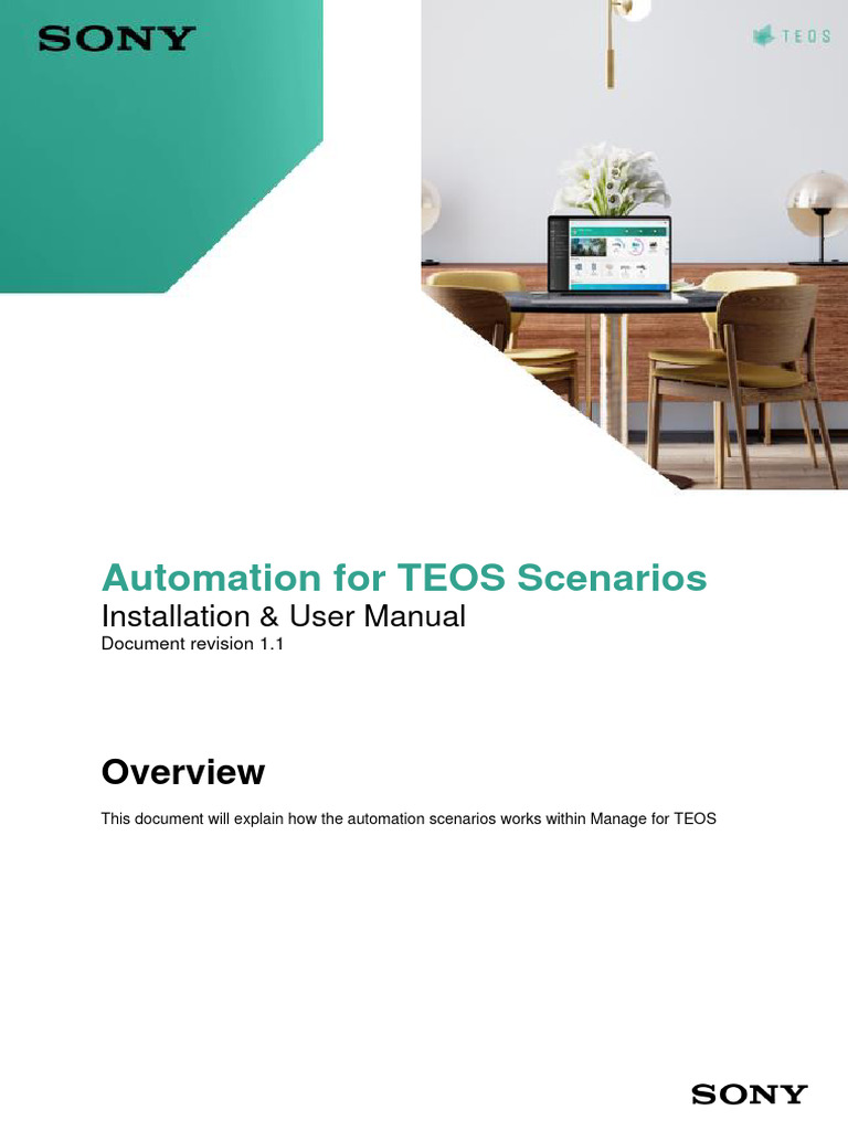 TEOS Automation Scenarios - Installation & User Manual - Rev1.1 | PDF | Automation | Software