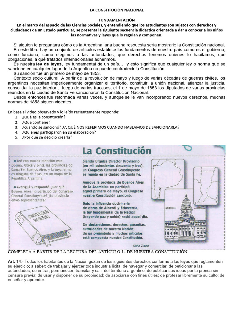 La Constitucion Nacional | PDF | Constitución | Gobierno