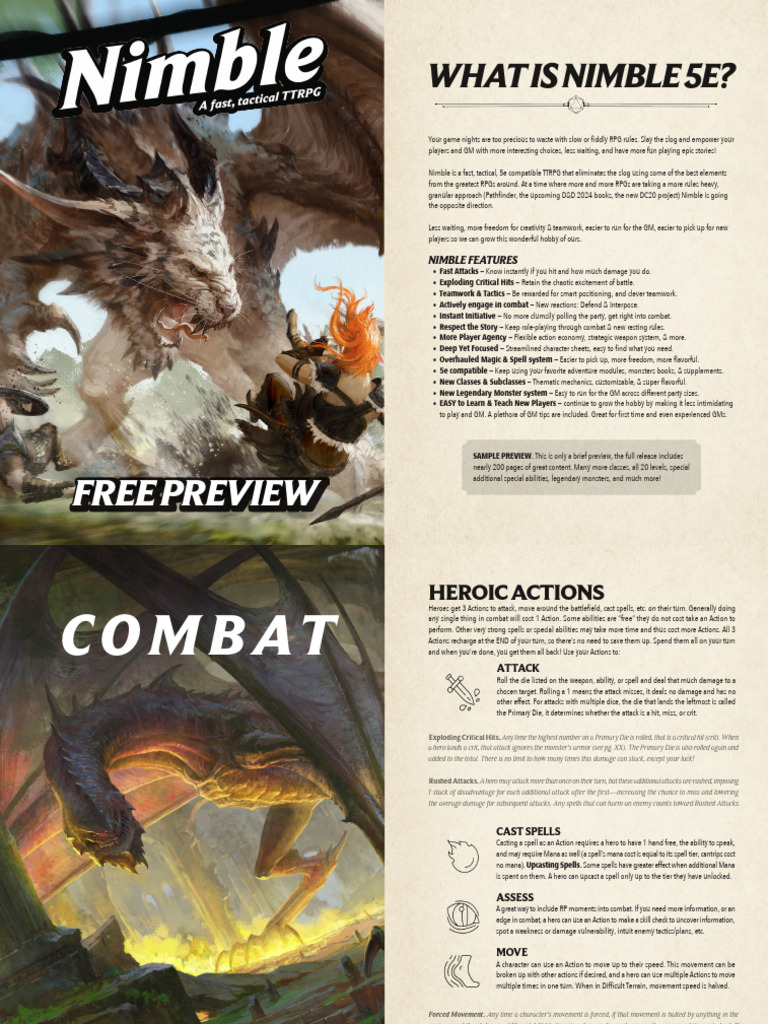 Nimble5e-FreePreview | PDF | Role Playing Games