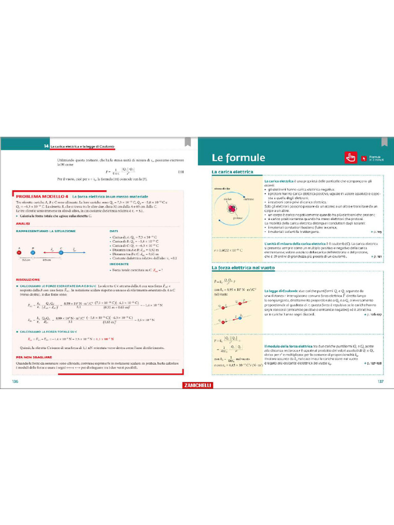 Formule Fisica Elettrostatica P1 | PDF
