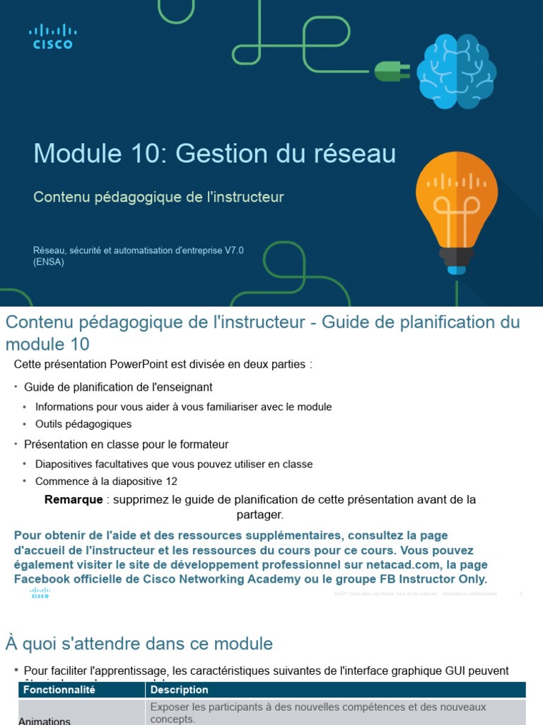 ENSA Module 10 | PDF | Télécommunications | Logiciel
