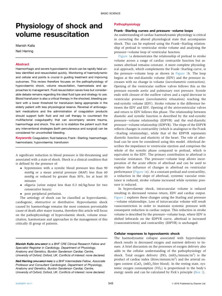 Shock | PDF | Shock (Circulatory) | Coagulation
