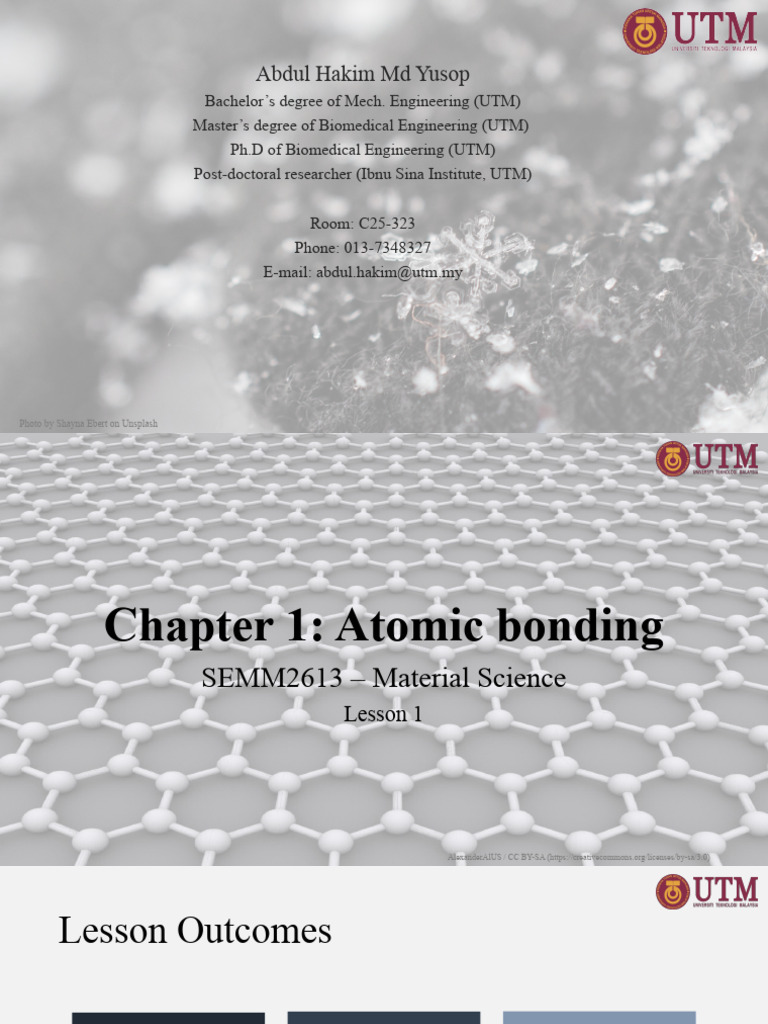 Chapter 1 - Atomic Bonding | PDF | Ionic Bonding | Chemical Bond