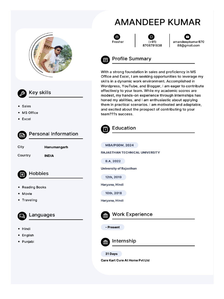 Resume Format | PDF