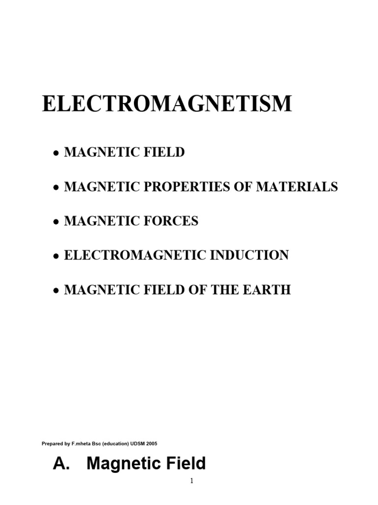 Electromagnetism | PDF | Magnetism | Ferromagnetism
