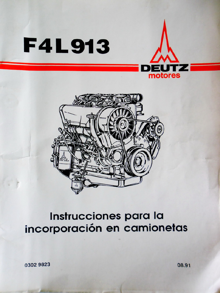 Instrucciones de Montaje Motor Deutz F4L913 | PDF