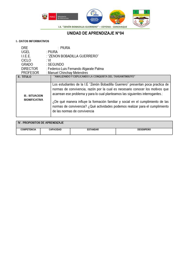 Und. 4 2do - CCSS | PDF | Aprendizaje