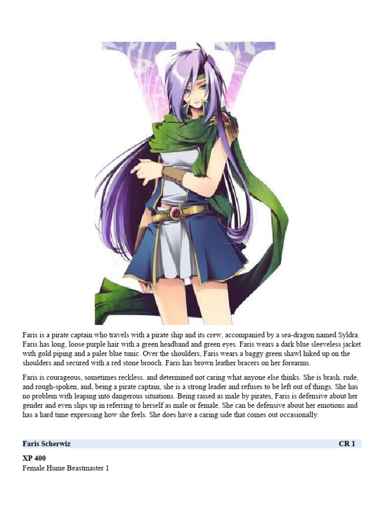 Faris - Iconic Beastmaster | PDF