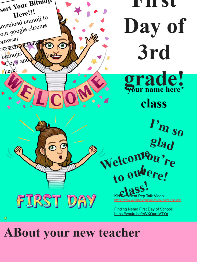 3rd Grade First Day Overview | PDF