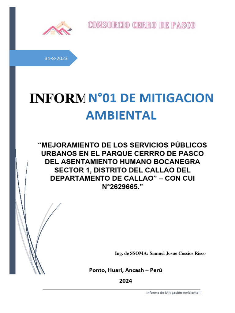 Informe de Medio Ambiental N1 | PDF | Contaminación | Residuos