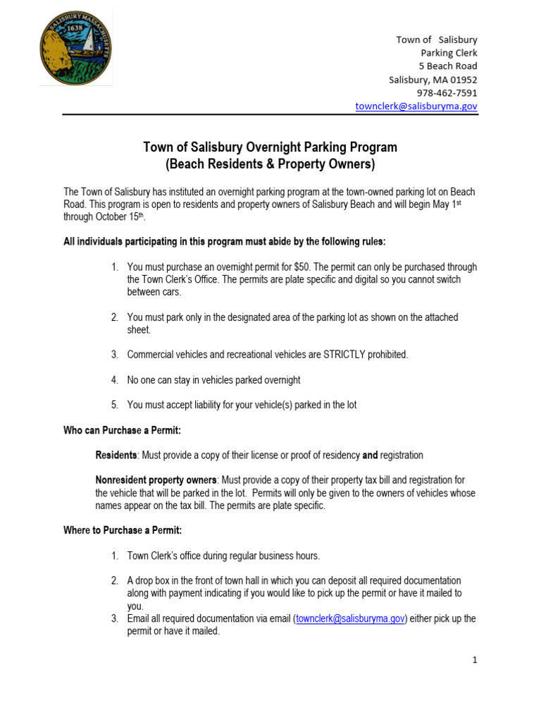 Overnight Program Handout 1 | PDF | Parking | Transport