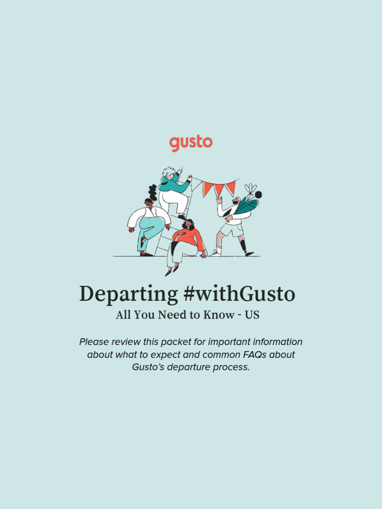 2024 - Departing #WithGusto - All You Need To Know - US 3 | PDF ...