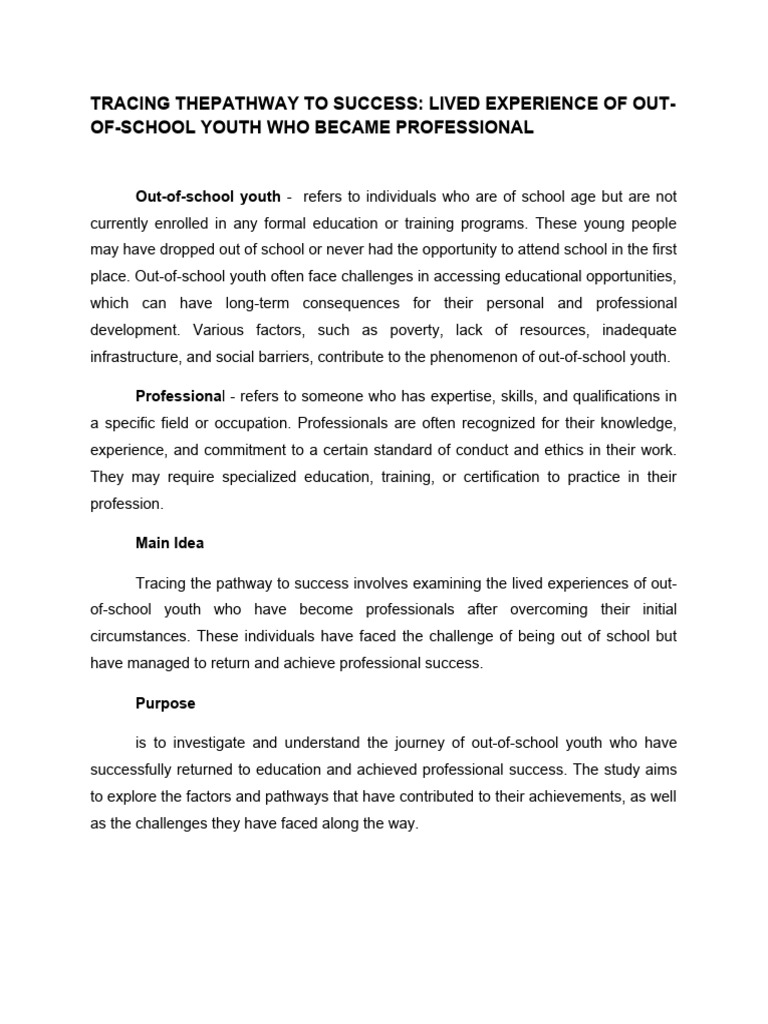 Tracing Thepathway To Success Harsrdh | PDF | Psychological Resilience ...