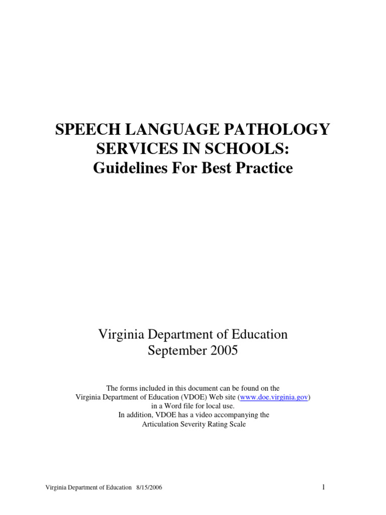Speech Pathology Handbook | PDF | Individualized Education Program ...