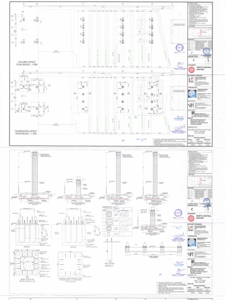 Prayagraj- FOB Structural Drawings | PDF