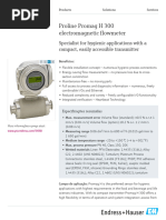 Proline Promag P 300 Flowmeter Specs | PDF | Flow Measurement | Metrology