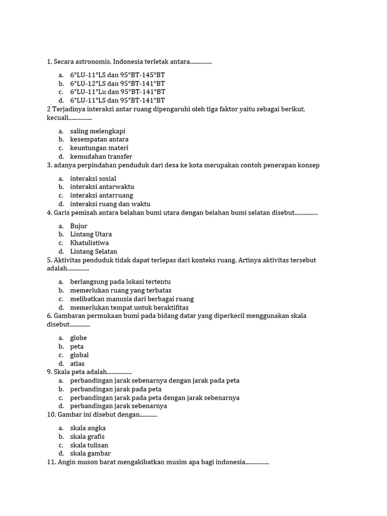 Soal IPS Peta | PDF