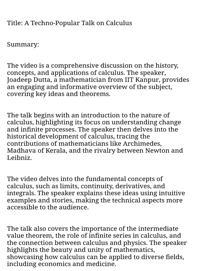 techno_calculus | PDF | Calculus | Derivative