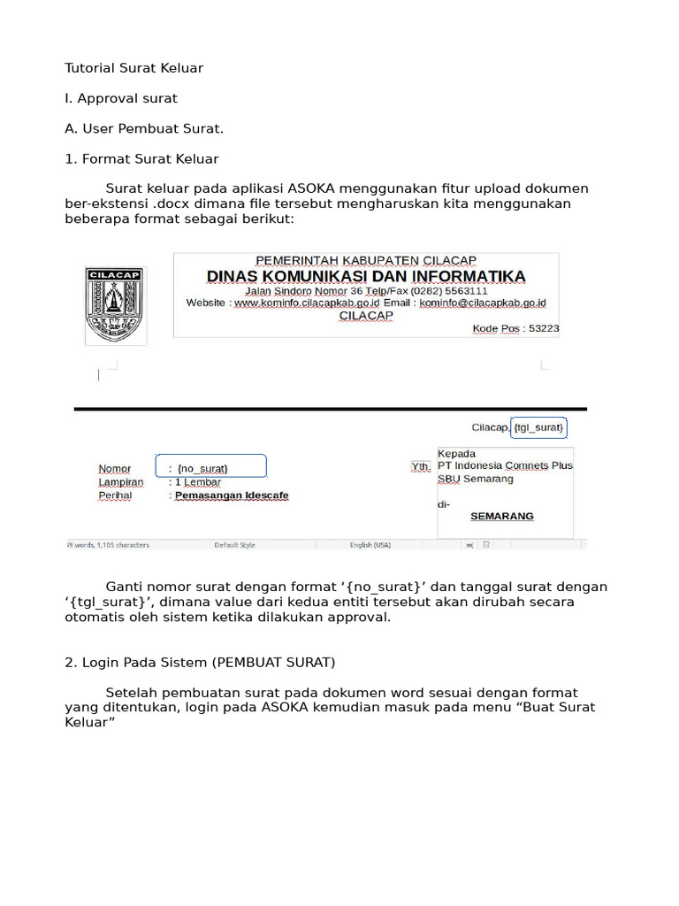 Tutorial Surat Keluar | PDF