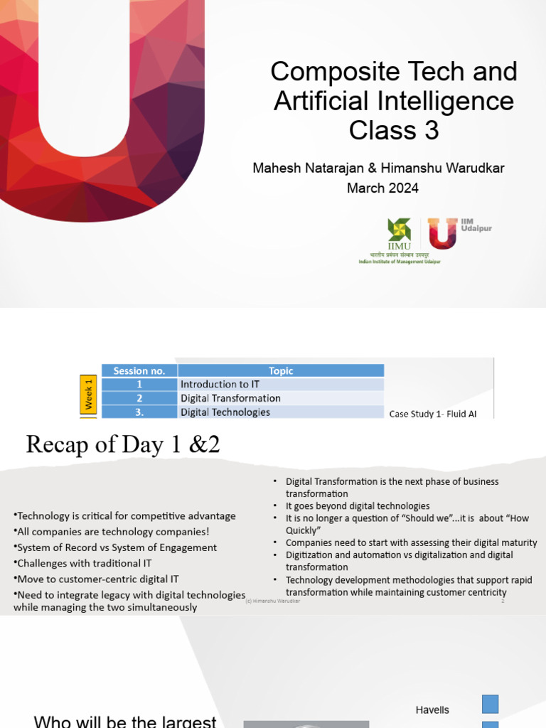 Dig Tech Class 3 - Digital Transformation | PDF | Internet Of Things ...