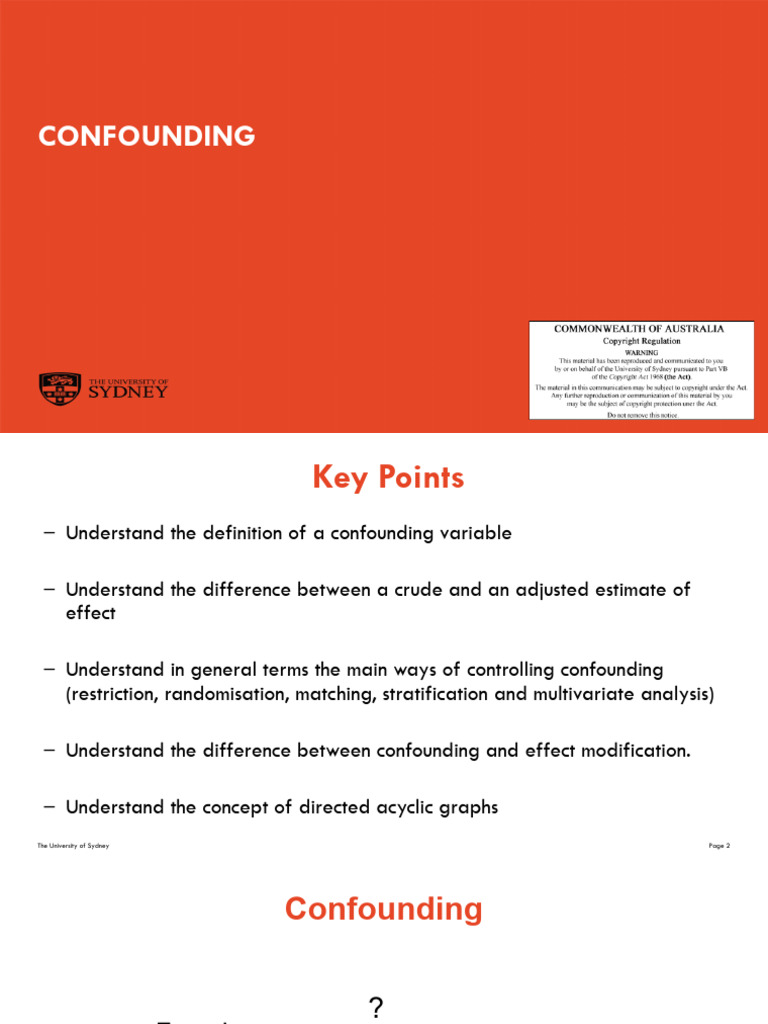 PUBH5010 L5 Confounding and Effect Modification - Prerecorded - Slides ...