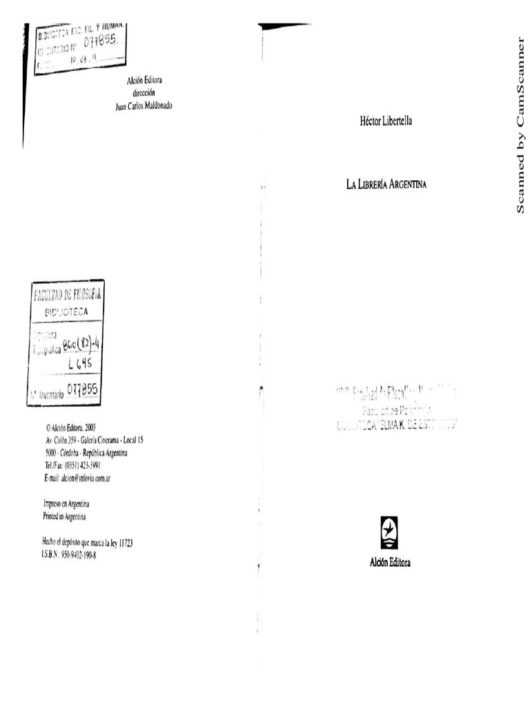 Libertella, Hector - La Librería Argentina | PDF