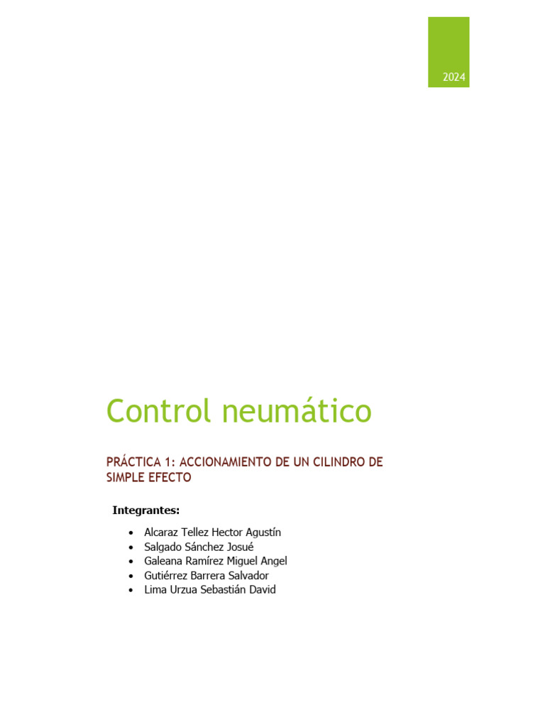 Practica 1 Control Neumático | PDF | Cambiar | Solenoide