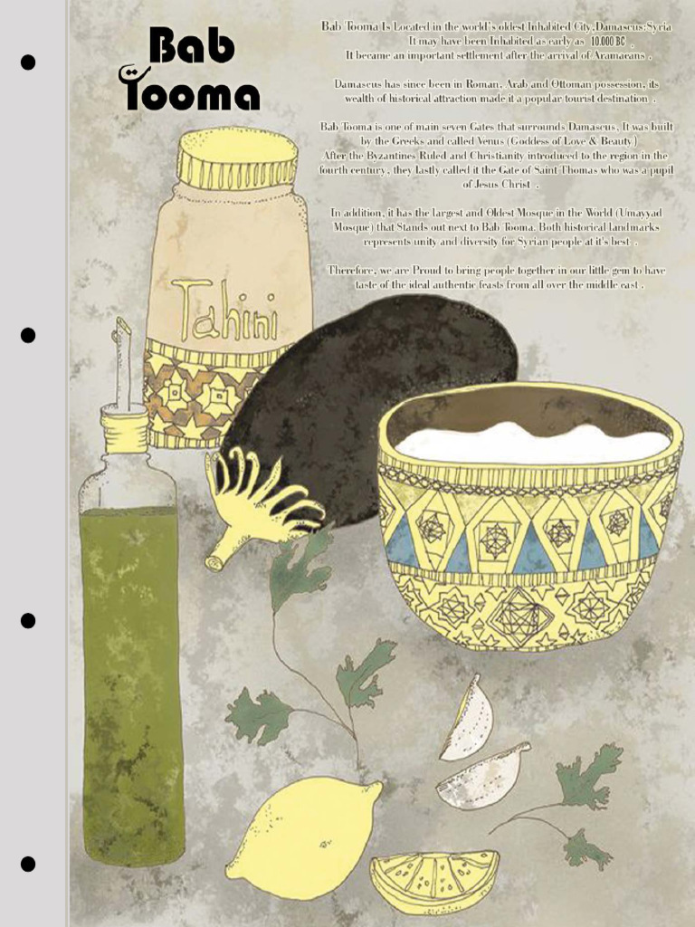 Bab Tooma Menu | PDF