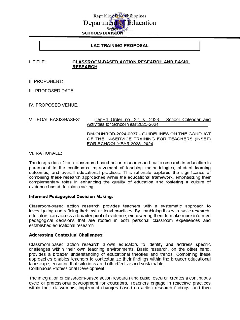 Classroom-Based Action Research and Basic Research | PDF | Action Research | Teachers