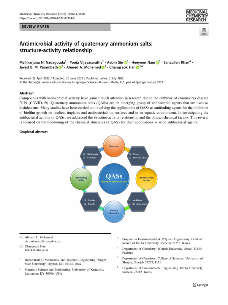 Antimicrobial Activity of Quaternary | PDF | Antimicrobial | Biology