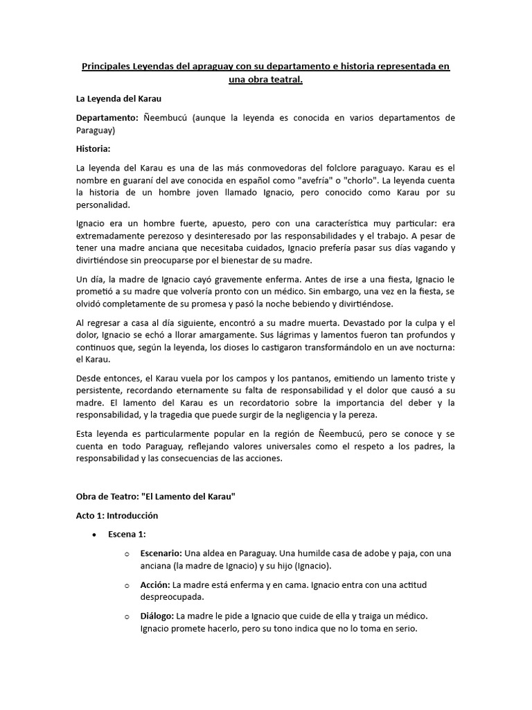 5 La Leyenda Del Karau | PDF