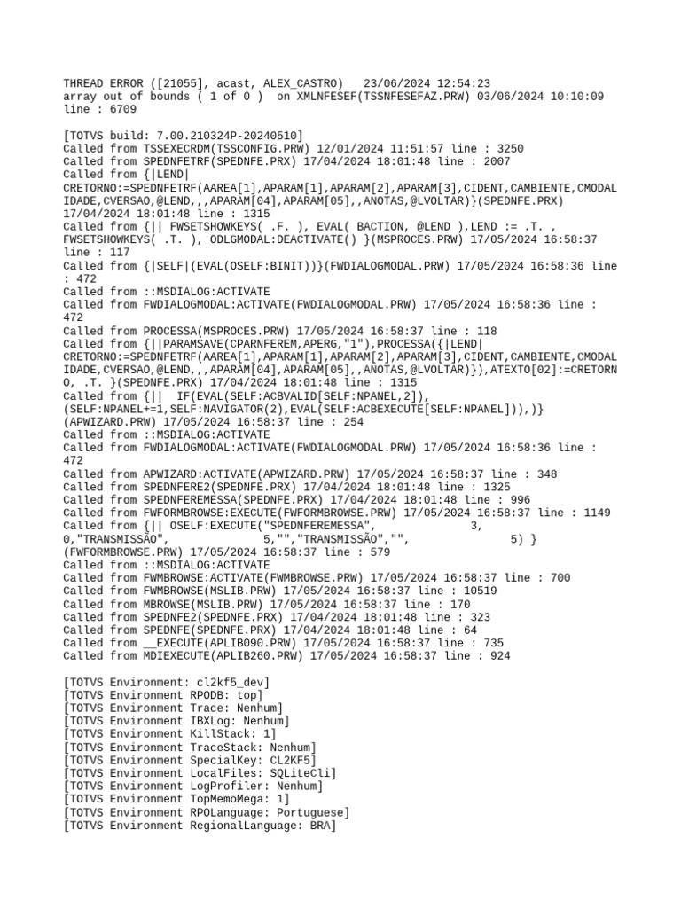 ERRO AO TRANSMITIR NF | PDF | Software Development | Information Technology